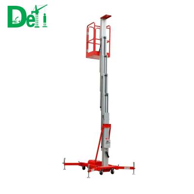 China Aluminum Mast Lift Platform Single Column Aerial Work Lift Platform for sale