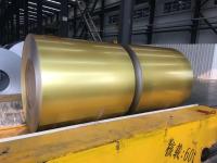 China AZ70 Coating Aluzinc Coil Golden AFP Galvalume Steel For Stone Coated Roof Tile A792M DX51D Regular Minimum Spangle for sale