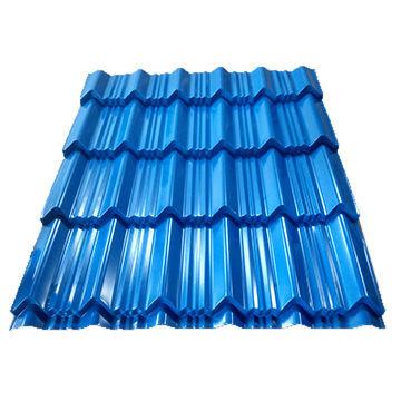 China RAL5005 Single Blue AZ100 Pre-Painted Galvalume Steel Metal Roof Tile Wall Cladding PPGL Color Coated Aluzinc Steel for sale