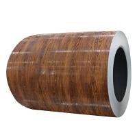 China 0.75mm Wood Grain Printech Color Coated Coil PPGI Steel Coil S320GD for sale
