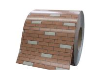 China JIS G3321 0.45mm Brick Grain PPGI PPGL Prepainted Galvalume Steel Coil Wall Cladding Usage 20 Years Warranty for sale