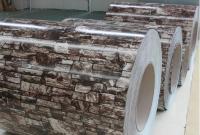 China ASTM A755 0.85mm Brick Grain PPGL Pre Painted Galvalume Coil for sale