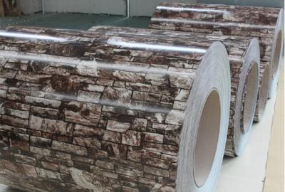 China ASTM A755 0.85mm Brick Grain PPGL Pre Painted Galvalume Coil for sale