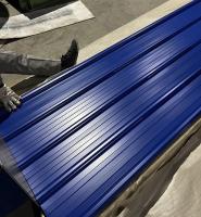 China Trapezoidal SS80 Grade Valspar PVDF Corrugated Metal Wall Panels AZ160 for sale
