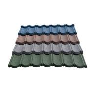 China Building Stone Chips Steel Sheets Stone Coated Metal Roofing Tile 0.35-0.55mm Thickness With 50-Year for sale