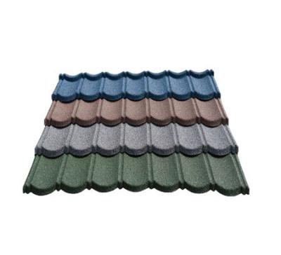China Building Stone Chips Steel Sheets Stone Coated Metal Roofing Tile 0.35-0.55mm Thickness With 50-Year for sale