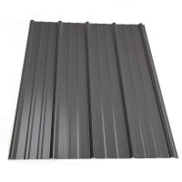 China Matt Textured Colored Corrugated Metal Sheets Steel Sheet RAL7024 HDP 40-Years Corrugated Roof for sale