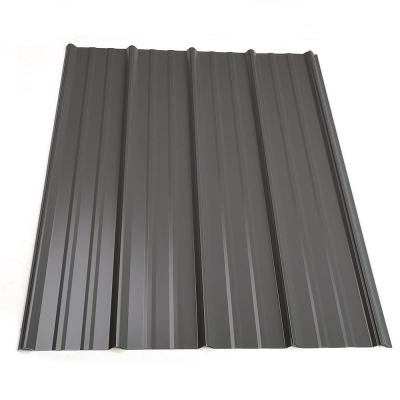 China Matt Textured Colored Corrugated Metal Sheets Steel Sheet RAL7024 HDP 40-Years Corrugated Roof for sale