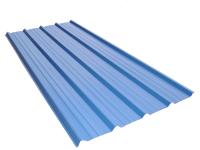 China RAL5015 Blue Pre-Painted Aluzinc Metal Tiles And Roof Panels Trapezoidal Corrugated Sheet Valspar HDP 30 Years Warranty for sale
