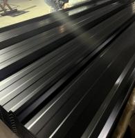 China PPGL 30 Years RAL9005 Black Color Metal Corrugated Tile Trapezoidal Galvanized Steel Roofing Corrugated Cladding Panels for sale