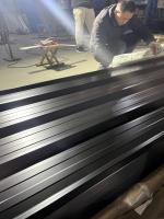 China RAL9004 Single Black PPGL Metal Corrugated Trapezoidal Steel Roofing Corrugated Cladding Panels for sale
