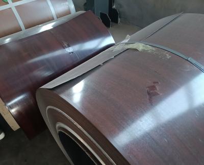 China 0.48mm Printech PPGI Printed Wood Grain Pattern Designed Galvanized Steel Coils Customized Durable Corrosion Resistance for sale