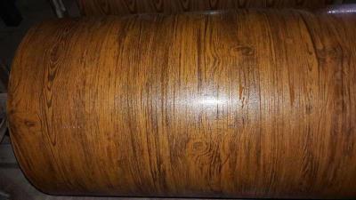 China Textured Wood Grain Steel Coils Pre-Painted Galvalume Steel Coil AZ1565 Wall Cladding Usage HDP 30 Years Warranty for sale