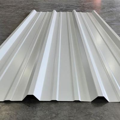 China Polar White Beckers Metal Roof PPGL AZ150 0.80*1225 Chromadek IBR Matt Textured Steel Sheet Z275 PPGI for sale