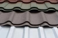 China Bronze Color Gutter Roof Panel HDP 40-Years Z180 PPGI Corrugated Sheet Matt Textured Wrinkle Painted Steel Sheets for sale