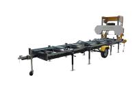China Timber Log Cutting Band Saw Mill Machine With Trailer Portable Horizontal for sale