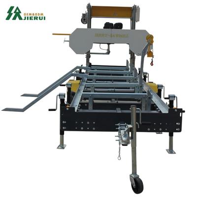 China 24inch 28inch 36inch 41inch Gasoline Sawmill Wood Cutting Band Saw with Wheels and Trailer for sale
