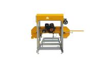 China Industrial Wood Cutting Portable Sawmill With Trailer Horizontal Band Sawing for sale