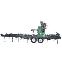 China Woodworking Diesel Portable Horizontal Band Saw Machinery for Wood Cutting House Build for sale