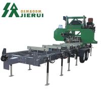 China CE Marked Farm Style Fully Auto Hydraulic Horizontal Gasoline Petrol Band Saw Sawmill for sale