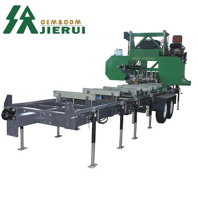 China 15KW Automatic Horizontal Wood Saw Portable Band Sawmill Portable for Woodworking for sale