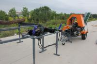China Log Splitter 19inch 480mm Gasoline Electric Firewood Processor With Track for sale