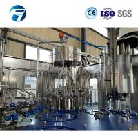 China Glass Bottle Carbonated Water Filling Machine 2000-2500 BPH 3-in-1 Rinsing Filling Capping for sale