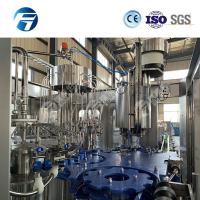 China Glass Bottle Carbonated Water Filling Machine 2000-2500 BPH 3-in-1 Rinsing Filling Capping for sale