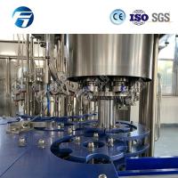 China Glass Bottle Carbonated Water Filling Machine 2000-2500 BPH 3-in-1 Rinsing Filling Capping for sale