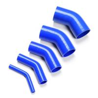 China 135 Degree Silicone Cooling Hoses Reinforced Flexible Braided Flexible Silicone Pipe Coupler for sale