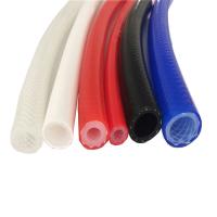 China 5.5mm Car Cooling Hoses 28mm ID Flexible Braided Black Silicone Heater Hose for sale