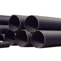 China 8 Inch B Type HDPE Drain Pipe  Double Wall Corrugated Sewer Pipe Winding Structure for sale
