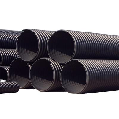China 8 Inch B Type HDPE Drain Pipe  Double Wall Corrugated Sewer Pipe Winding Structure for sale