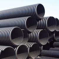 China 8 Inch B Type HDPE Drain Pipe  Double Wall Corrugated Sewer Pipe Winding Structure for sale