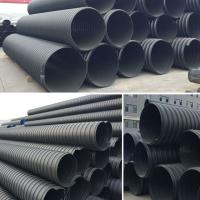 China 100 Ft Polyethylene Corrugated Drainage Tubing Corrugated Perforated Pipe Dn300mm Sn8 HDPE for sale