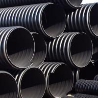 China 100 Ft Polyethylene Corrugated Drainage Tubing Corrugated Perforated Pipe Dn300mm Sn8 HDPE for sale