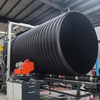 China 100 Ft Polyethylene Corrugated Drainage Tubing Corrugated Perforated Pipe Dn300mm Sn8 HDPE for sale