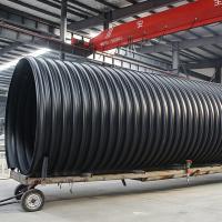 China 100 Ft Polyethylene Corrugated Drainage Tubing Corrugated Perforated Pipe Dn300mm Sn8 HDPE for sale