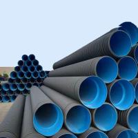 China 8 Inch 14 inch Corrugated Drain Pipe Black HDPE Polyethylene Custom for Water for sale