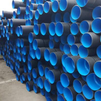 China SN12.5 HDPE Corrugated Drain Pipe , Large Diameter Double Wall Corrugated Drainage Pipe for sale
