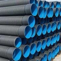 China SN12.5 HDPE Corrugated Drain Pipe , Large Diameter Double Wall Corrugated Drainage Pipe for sale
