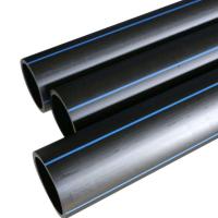 China 10 Inch SDR21 Flexible Water Supply Pipe , High Density Polyethylene Piping Black for sale