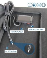 China Lightweight 60W Foldable Solar Panel UN38.3 Foldable Solar Mobile Charger for sale
