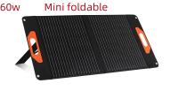 China 60W Solar Cell Panel for Fast Charging 17.5V/3.4A DC Output Foldable Design for sale