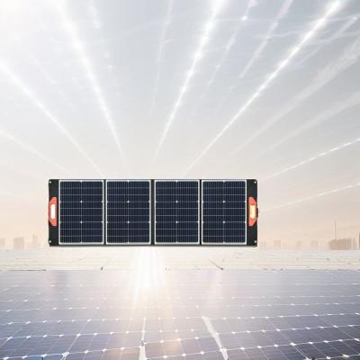 China Adjustable Legs 200W Black Collapsible Solar Panel for Charging 12V Battery in Camping for sale