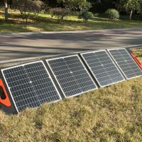 China 100wp Black Foldable Solar Panels for Solar Generator Charging while Camping Outdoors for sale