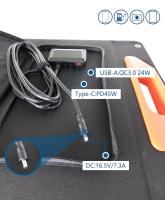 China Flexible Green Energy Powered UB-120 Solar Panel Bag for Portable Charging Solutions for sale