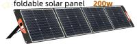 China 200W Monocrystalline Silicon Foldable Portable Solar Panels for Outdoor Power Supply for sale