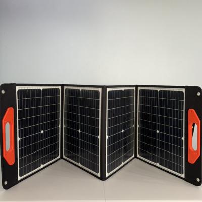 China 100W Foldable Monocrystalline Silicon Solar Panels Black CE Certified Hot Offer for sale