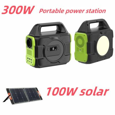 China 300W Smart Solar Generator Mobile Charger Lithium RV Battery Solar Portable Power Bank Station for sale
